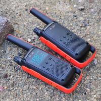 China MSTAR T82 Easy Pairing Walkie Talkie Dual Power USB Charging IPX6 Water Resistant 20 Channel 409MHz for sale
