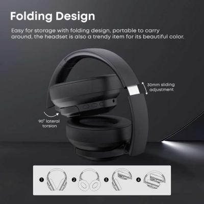 China Langsdom HBN09 ANC Bluetooth Headphones 5.4 Wireless Over Ear Noise Cancelling 400mAh Battery for sale