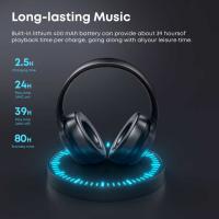 China Langsdom HBN09 ANC Bluetooth Headphones 5.4 Wireless Over Ear Noise Cancelling 400mAh Battery for sale