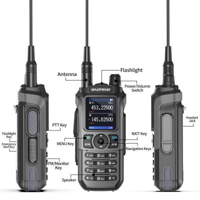 China MSTAR M98 999CH Tri Band Walkie Talkie 2600mAh Battery 135x60x33mm Long Range Two Way Radio for sale