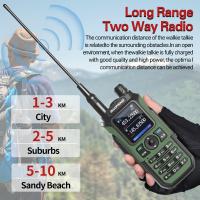 China MSTAR M98 999CH Tri Band Walkie Talkie 2600mAh Battery 135x60x33mm Long Range Two Way Radio for sale