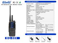 China BINQI BQ-889 4G POC Walkie Talkie 2500-3000mAh High Definition Sound Long Range Two Way Radio for sale