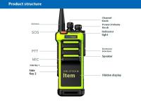 China MSTAR GT-10 Two Way Radio VHF UHF 136-174MHz 400-470MHz 350g 10KM Range for sale