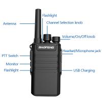 China Baofeng BF-V8 UHF Walkie Talkie 5W 8km Range USB Charge for sale