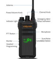 China Chierda TC368 Plus UHF Waterproof Walkie Talkie 10KM Range for sale