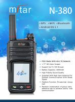 China Mstar N-380 4G LTE Android Walkie Talkie with GPS WiFi Bluetooth 5.1 for sale