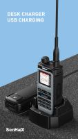 China SenHaiX 8600 Dual Analog Walkie Talkie Waterproof UHF VHF Transceiver 10km Range USB Charging for sale