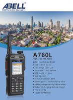 China ABELL A760L 4G Android Two Way Radio 3600mAh IP67 Waterproof Walkie Talkie for sale