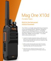 China Motorola Mag One X10d Two-Way Radio 64 Channels 5W VHF UHF IP55 USB-C for sale