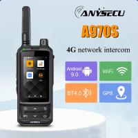 China Anysecu A970s 4G POC Walkie Talkie Android 9.0 3500mAh IPX3 Waterproof Zello Radio for sale