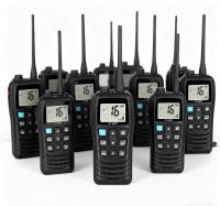 China IC-M37 Portable VHF Marine Radio 136-174MHz 3500-4000mAh Battery 16 Channels IP67 Waterproof Long Range Communication for sale