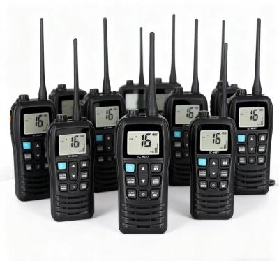 China IC-M37 Portable VHF Marine Radio 136-174MHz 3500-4000mAh Battery 16 Channels IP67 Waterproof Long Range Communication for sale