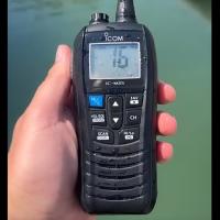 China Icom C-M25 IPX7 Waterproof VHF Marine Transceiver 5W 16 Channel Handheld Radio 1500mAh for sale