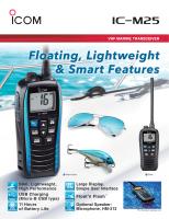 China Icom C-M25 IPX7 Waterproof VHF Marine Transceiver 5W 16 Channel Handheld Radio 1500mAh for sale