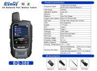 China BinQi BQ-300A 4G LTE POC Walkie Talkie 5000km Range 2500mAh Battery Global PTT Call for sale