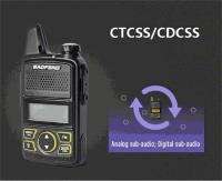 China Baofeng BF-T1H 20 Channel 5W VOX Walkie Talkie Professional FM Two Way Radio for sale