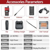 China Baofeng UV-9R PRO IP57 Waterproof 5W 10W Long Range Walkie Talkie Two Way Radio for sale