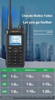China Chierda UV58D DMR Radio Walkie Talkie Dual Band VHF UHF AES 256 Encryption Full Keypad for sale