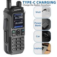 China BAOFENG UV-21R 6W Tri-Band Ham Radio 1.77in Color Screen NOAA 999CH Long-Range Walkie Talkie for sale
