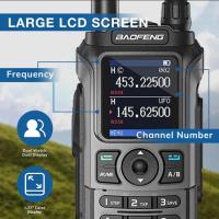 China BAOFENG UV-21R 6W Tri-Band Ham Radio 1.77in Color Screen NOAA 999CH Long-Range Walkie Talkie for sale