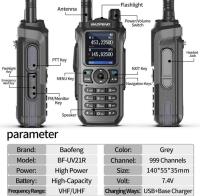 China BAOFENG UV-21R 6W Tri-Band Ham Radio 1.77in Color Screen NOAA 999CH Long-Range Walkie Talkie for sale