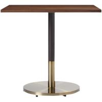 China ISO9001 800*700*750mm Hotel Restaurant Furniture Textured Wooden Square Dining Table for sale