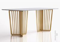 China Rustproof Hotel Restaurant Furniture Square Modern Contemporary Dining Table 160*80*75cm for sale