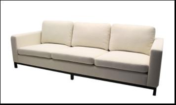 China 3 Seater Upholstered Sofa Stain Resistant Sectional Couch for sale
