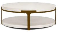 China Modern Marble White Round Coffee Table 120*70*45cm For 5 Star Hotel for sale