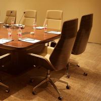 China Hotel Meeting Room Furniture Set, Made Of High quality Wood And Leather Materials for sale
