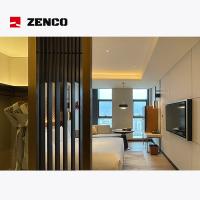 China Modern and comfortable hotel bedroom furniture set with solid wood and leather for sale