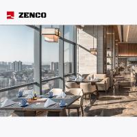 China Modern Luxury Hotel Restaurant Furniture Set Solid Wood Table and Leather Chairs for Four for sale