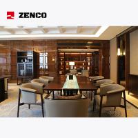China Hotel Meeting Room Furniture Includ Solid Wood Long Meeting Table With 8 Meeting Chairs for sale