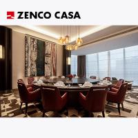 China Light Luxury Hotel Restaurant Furniture Includes Electric Table And Leather Dining Chairs for sale