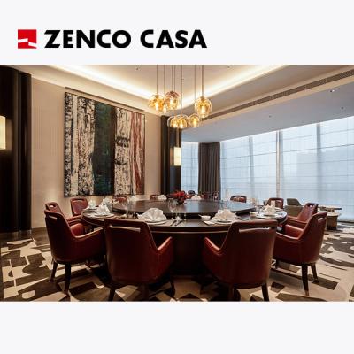 China Light Luxury Hotel Restaurant Furniture Includes Electric Table And Leather Dining Chairs for sale