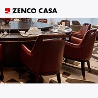 China Light Luxury Hotel Restaurant Furniture Includes Electric Table And Leather Dining Chairs for sale