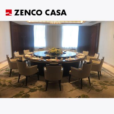 China Electric Dining Table With Leather Dining Chairs For 12 In Hotel Restaurant for sale