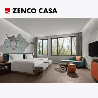 China Contemporary Style Hotel Bedroom Furniture Set For Hotel Twin Bedded Rooms for sale