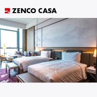 China Luxury Hotel Bedroom Furniture Including Double Bed And Bedside Tables for sale