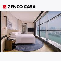 China Hotel Bedroom Furniture Set Includes Solid Wood King Bed And Modern Minibar for sale