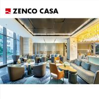 China Five-Star Hotel Lobby Furniture Set Customization Project Including Double Sofa And Combination Coffee Table for sale