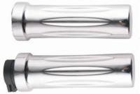 China 1''  Cnc Sportsters Motorcycle Handle Grip Black And Chrome For Harley Davidson for sale