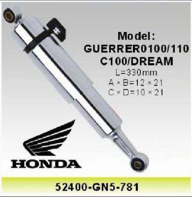 China Honda Guerrero 100  110  C 100 Dream Motors Rear Shock , Oem 52400-GN5-781 330mm Cub Shocks for sale