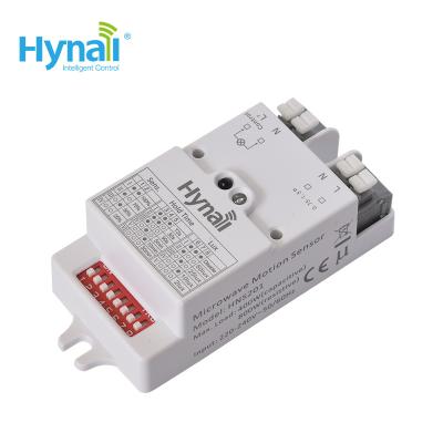 China ETL HNS201 Microwave Motion Sensor Switch Zero Cross Protection 120-277VAC for sale