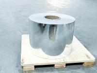 China Self Adhesive Roll Label Materials Film 1000m Length Light Silver BOPP for sale