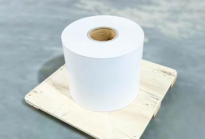 China Tire Glue Type Adhesive PE Label Material Roll 80u Face Thickness for sale