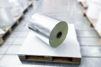 China Light Silver PET Blank Self Adhesive Label Materials Oil Glue Sticker Roll Type for sale