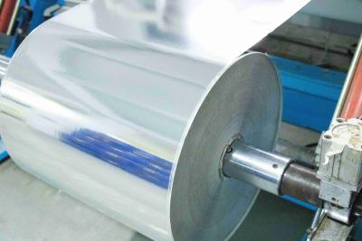 China Brushed Silver PET  Self Adhesive Label Materials Roll 100u Surface Thickness for sale