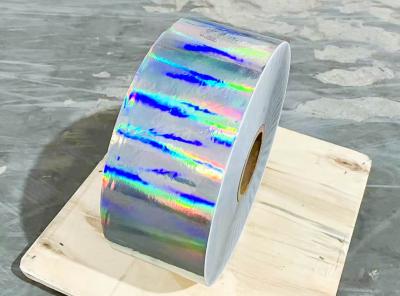 China Oil Glue Adhesive Holographic Film , Holographic Paper Film 50u Surface Thickness for sale