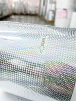 China Acrylic Glue Self Adhesive Holographic Film Sticker Matte Silver PET Normal Sticky for sale